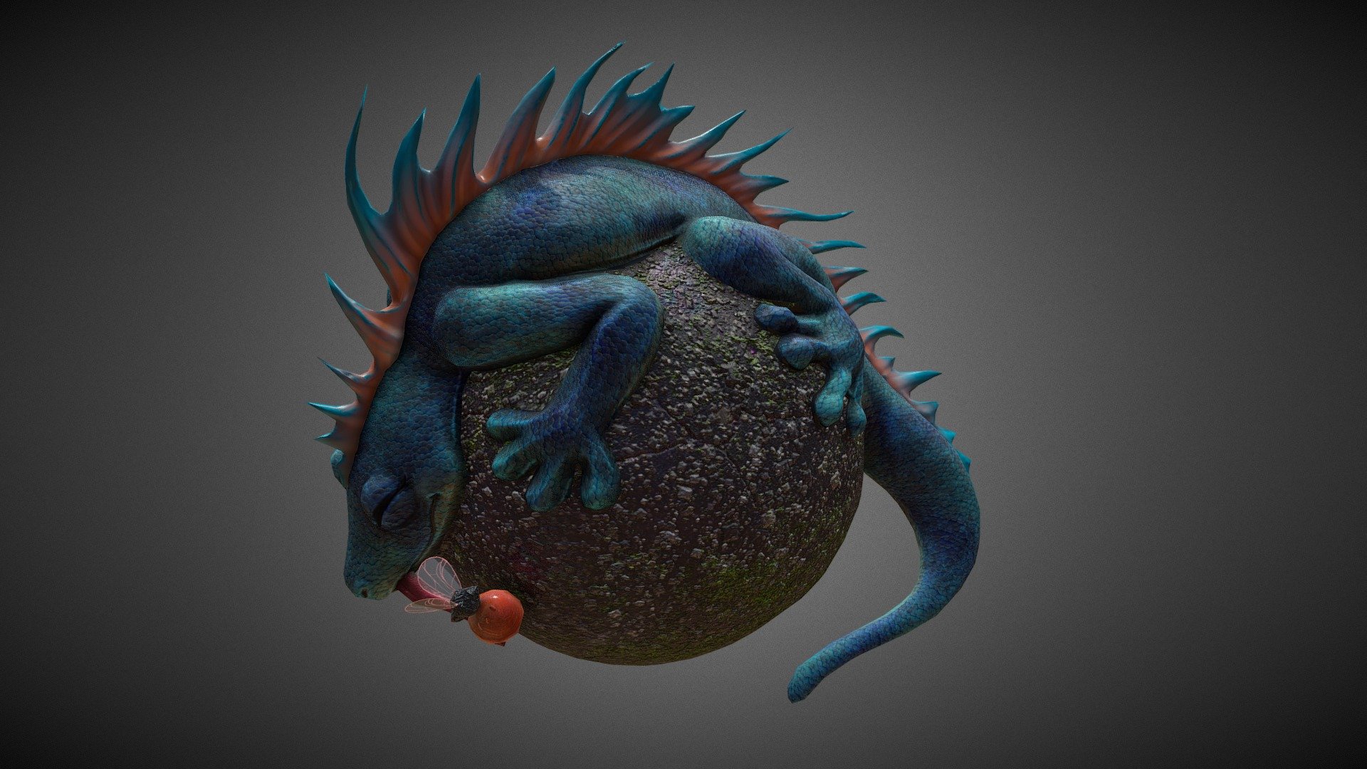 Lizard on a Ball - 3D model by Lauren H. McKenzie (@revois) [5b971b5 ...