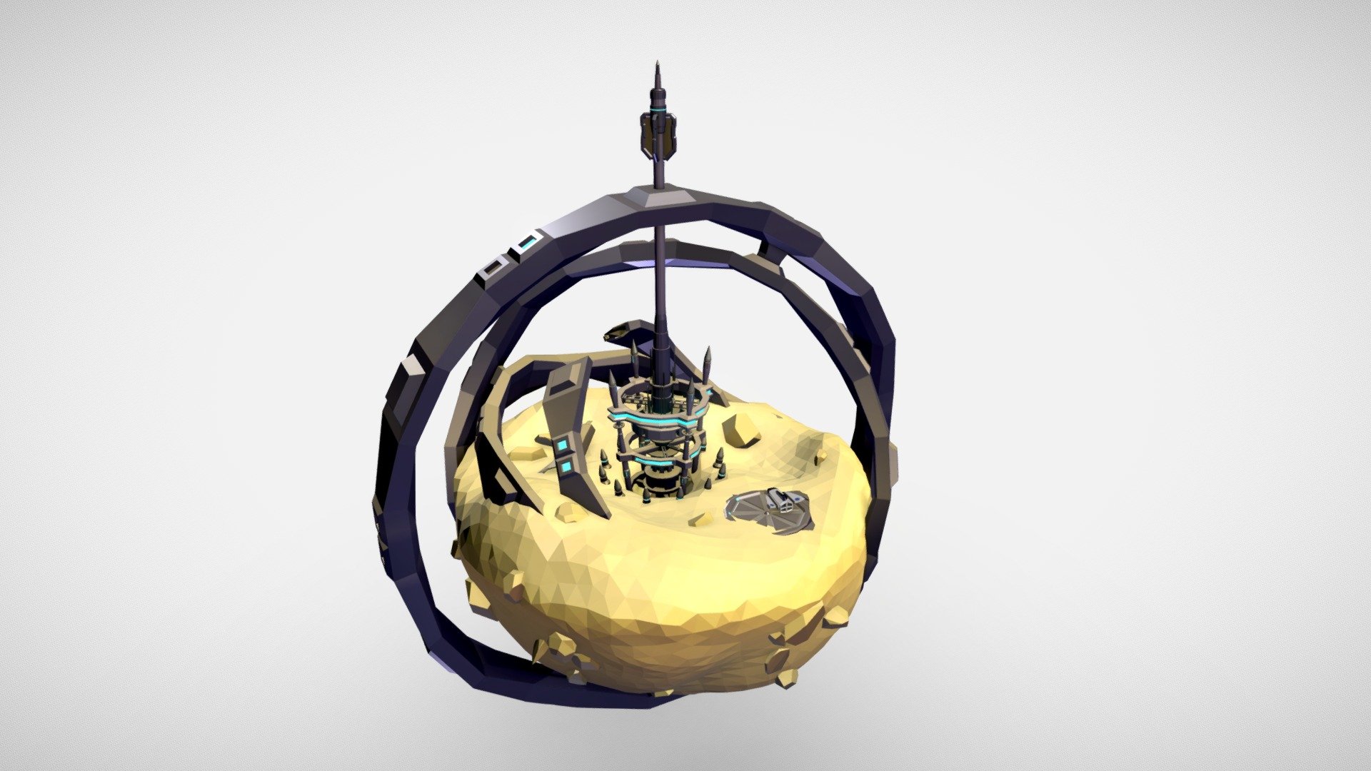 Alien Desert Ruins - 3D model by Christopher Mally (@Xenae) [5b9aa9e ...