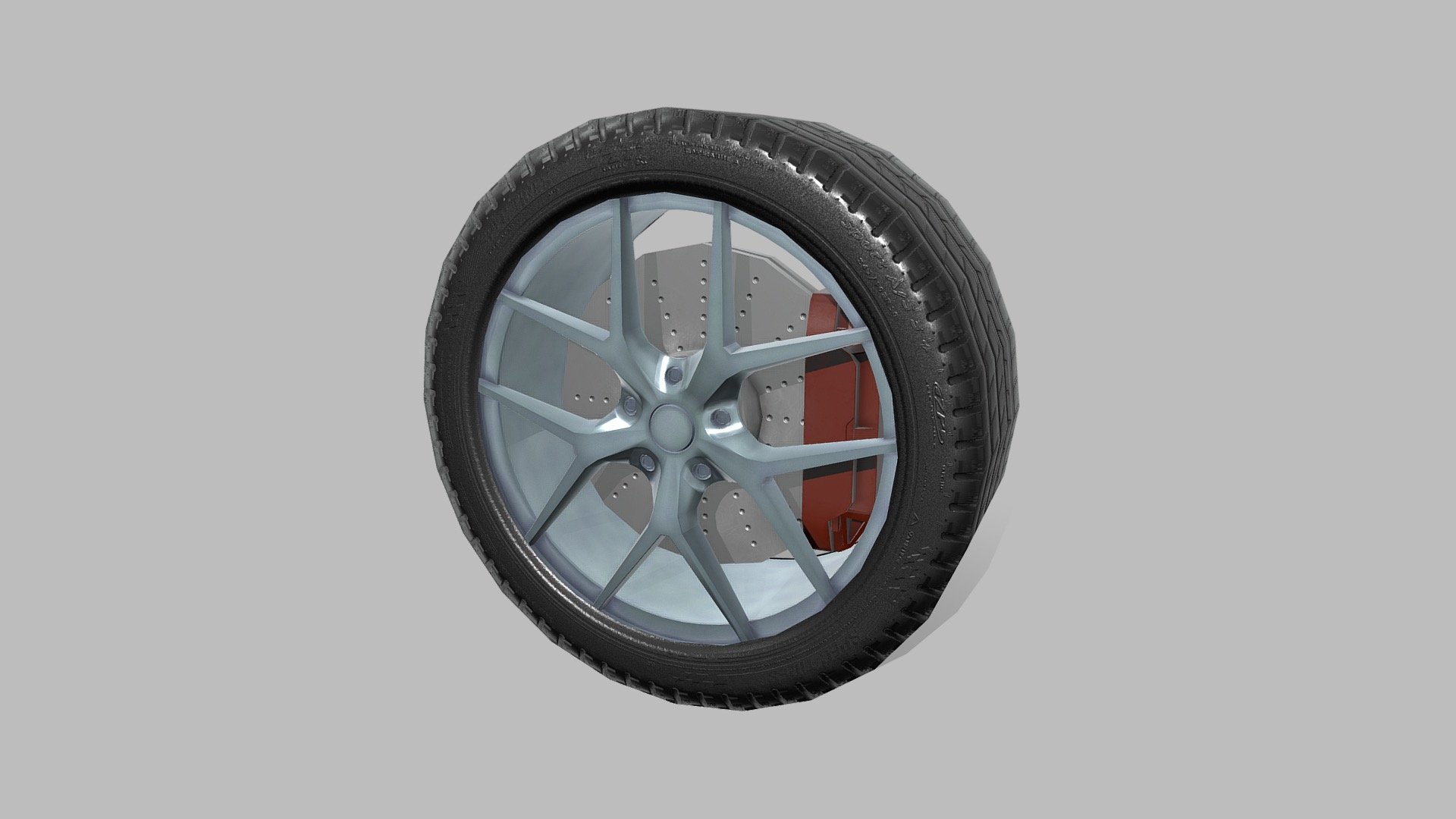 Car wheel with brake disc - Low poly - Download Free 3D model by MMC ...