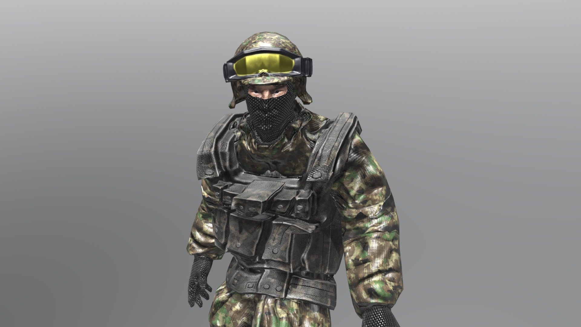 Fighter Animation - 3D model by Agarkova_CG [5b9c01c] - Sketchfab