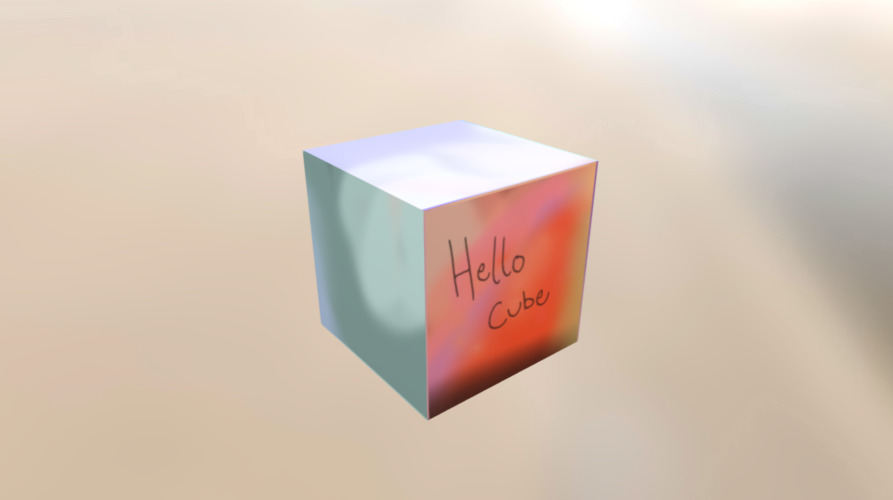 Hello Cube - 3D model by bjoernedyret [5b9d589] - Sketchfab