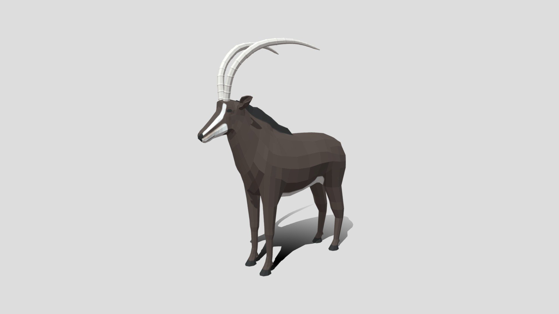 Low Poly Cartoon Sable Antelope - Buy Royalty Free 3D model by chroma3d ...