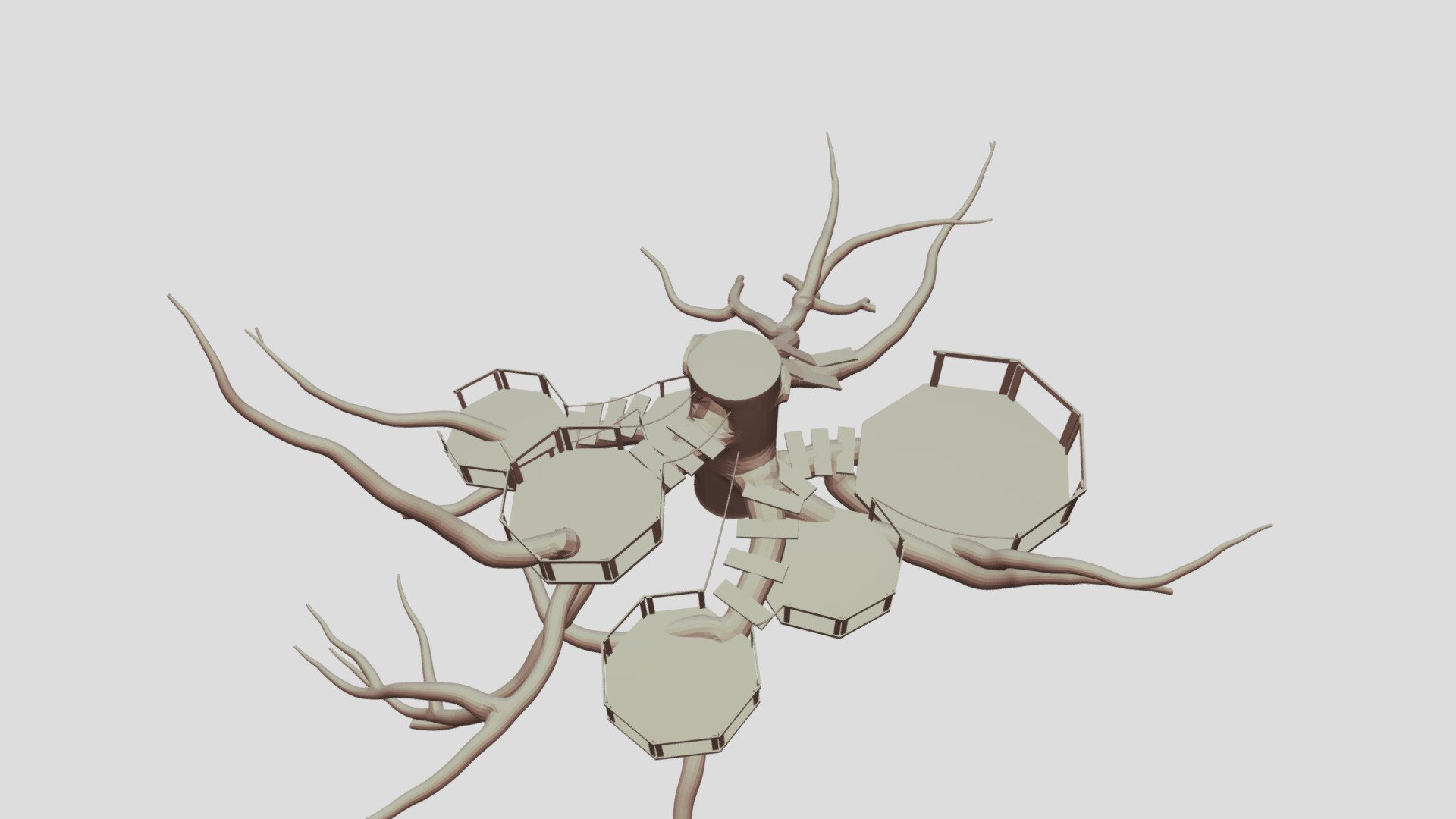 D&D Battle Map - Tree Village - 3D model by switchbreak [5ba182e ...
