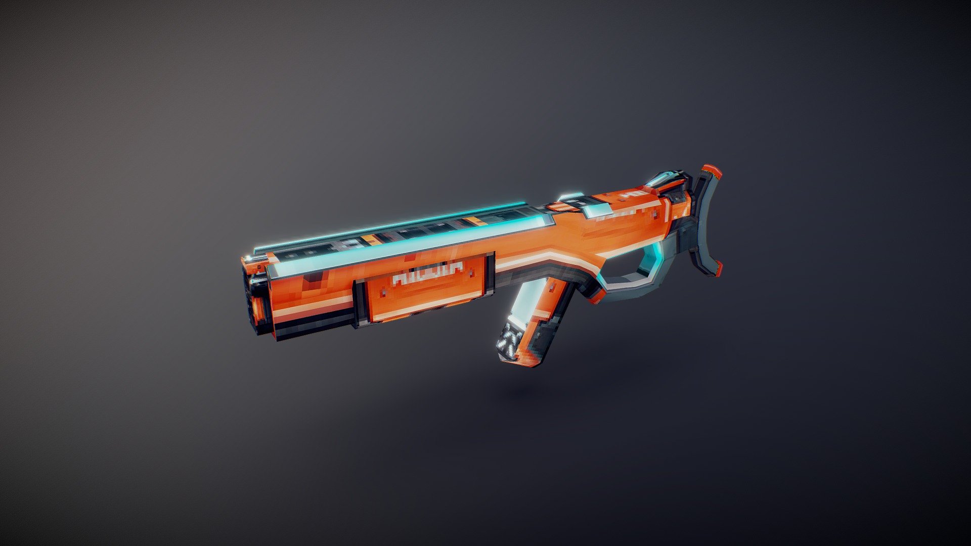 Retro lowpoly gun - 3D model by Theon [5ba1da9] - Sketchfab