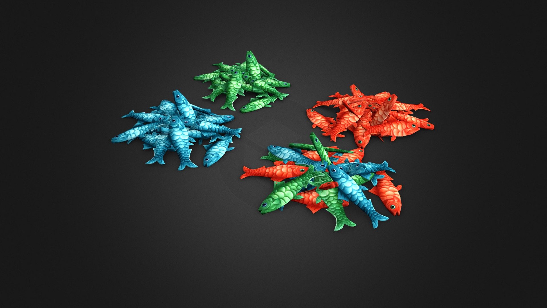 Fish Piles - 3D model by Graham (@graham3d) [5ba2d4d] - Sketchfab
