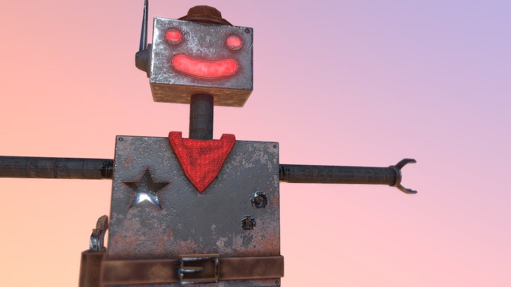 Cowboy Robot - 3D model by saros [5ba344d] - Sketchfab
