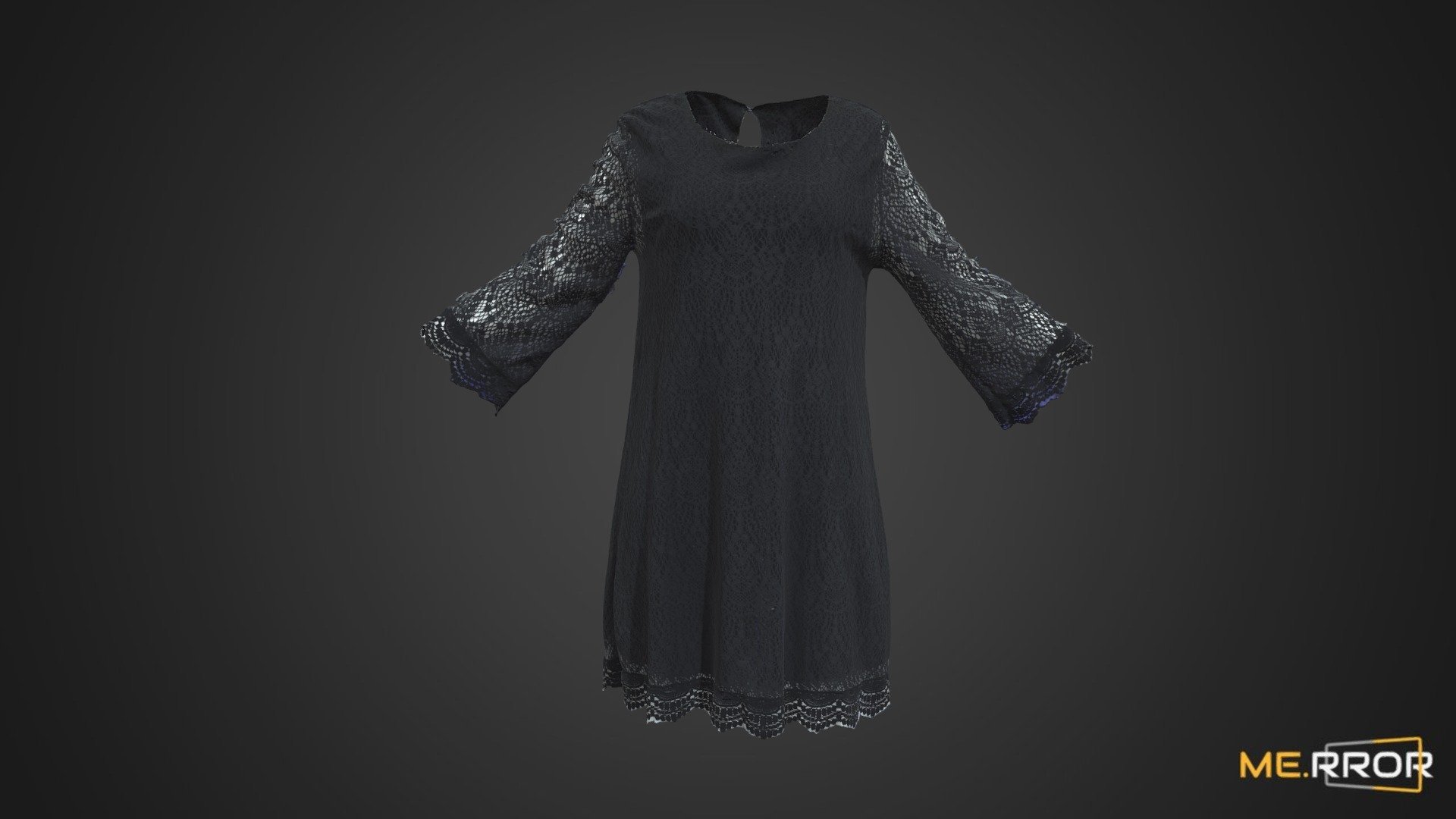Black lace Dress - Buy Royalty Free 3D model by ME.RROR Studio (@merror ...