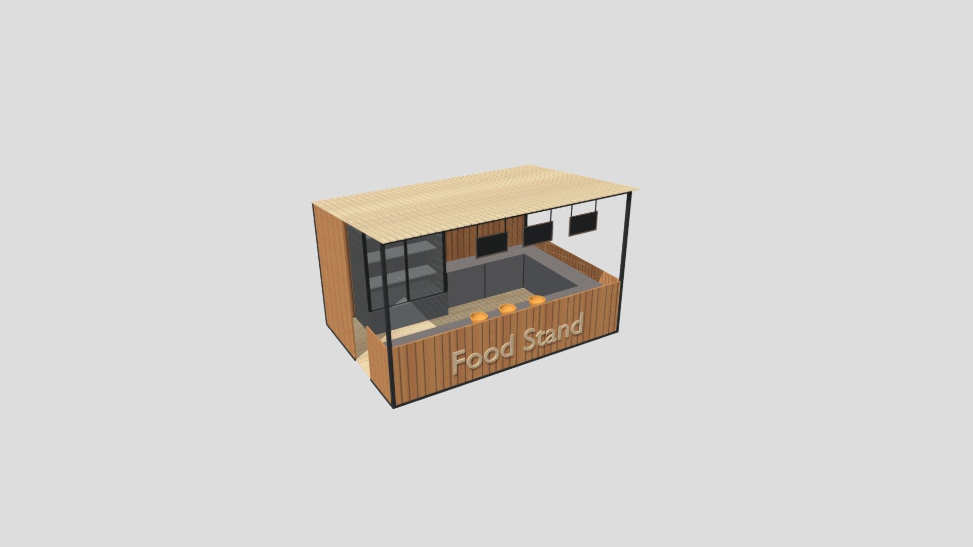Food Stand - Download Free 3D model by Bred BD (@khunwanaphindulo ...