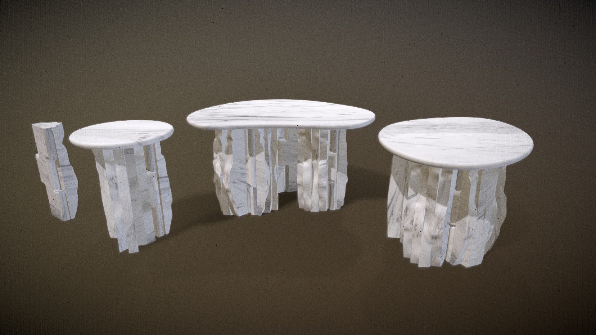 Layered-Stones-Tables - modular links - 3D model by bourgoynestudio ...