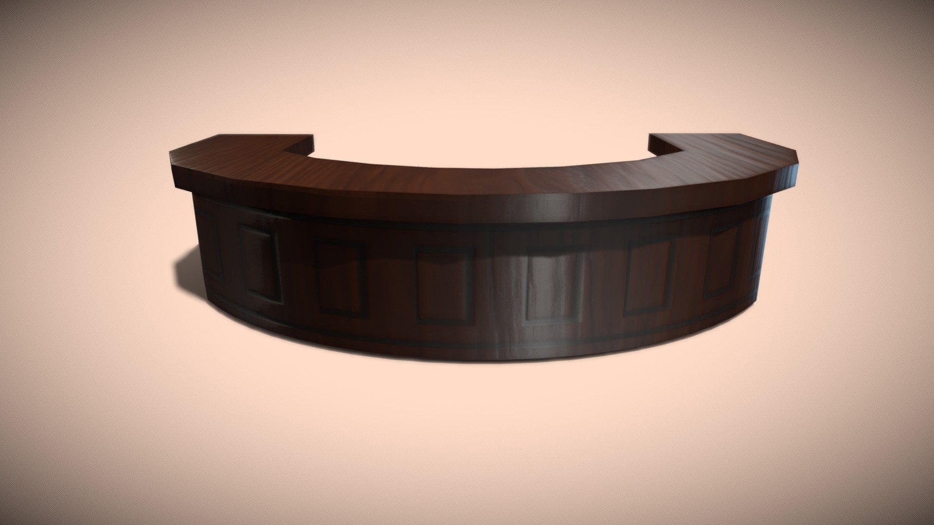 Reception Desk - Download Free 3D model by Anom Purple Modelling ...