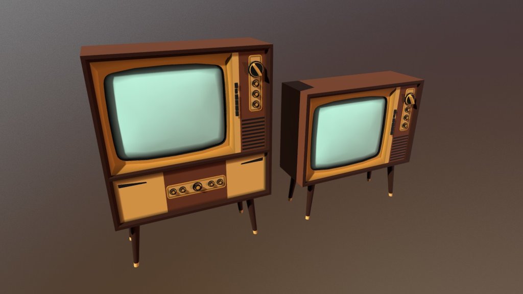 Retro TV - 3D model by MeanwhileOnTheMoon [5bafa19] - Sketchfab