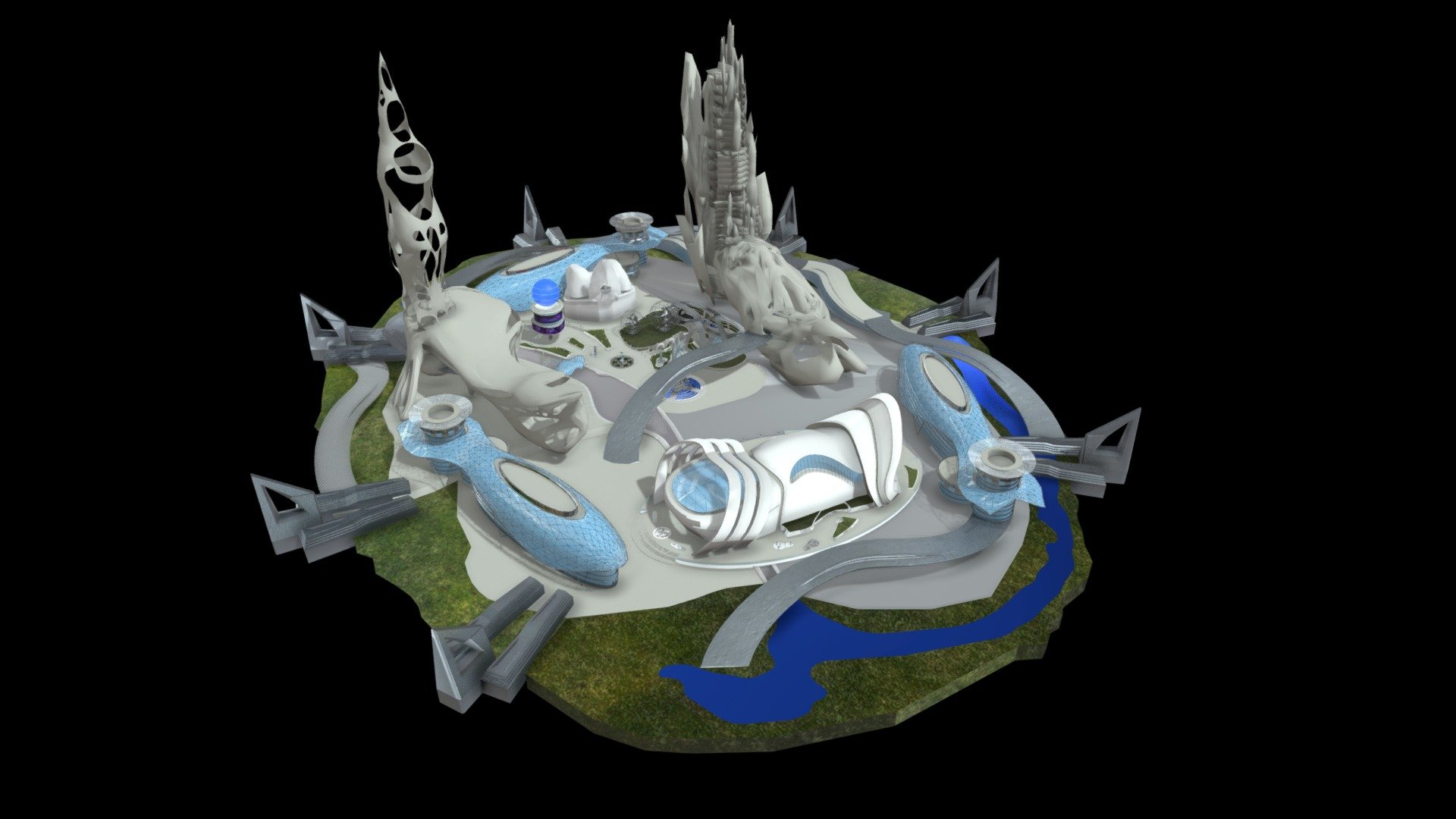 Nexus City 7-12 - Download Free 3D model by m3org [5bb2180] - Sketchfab