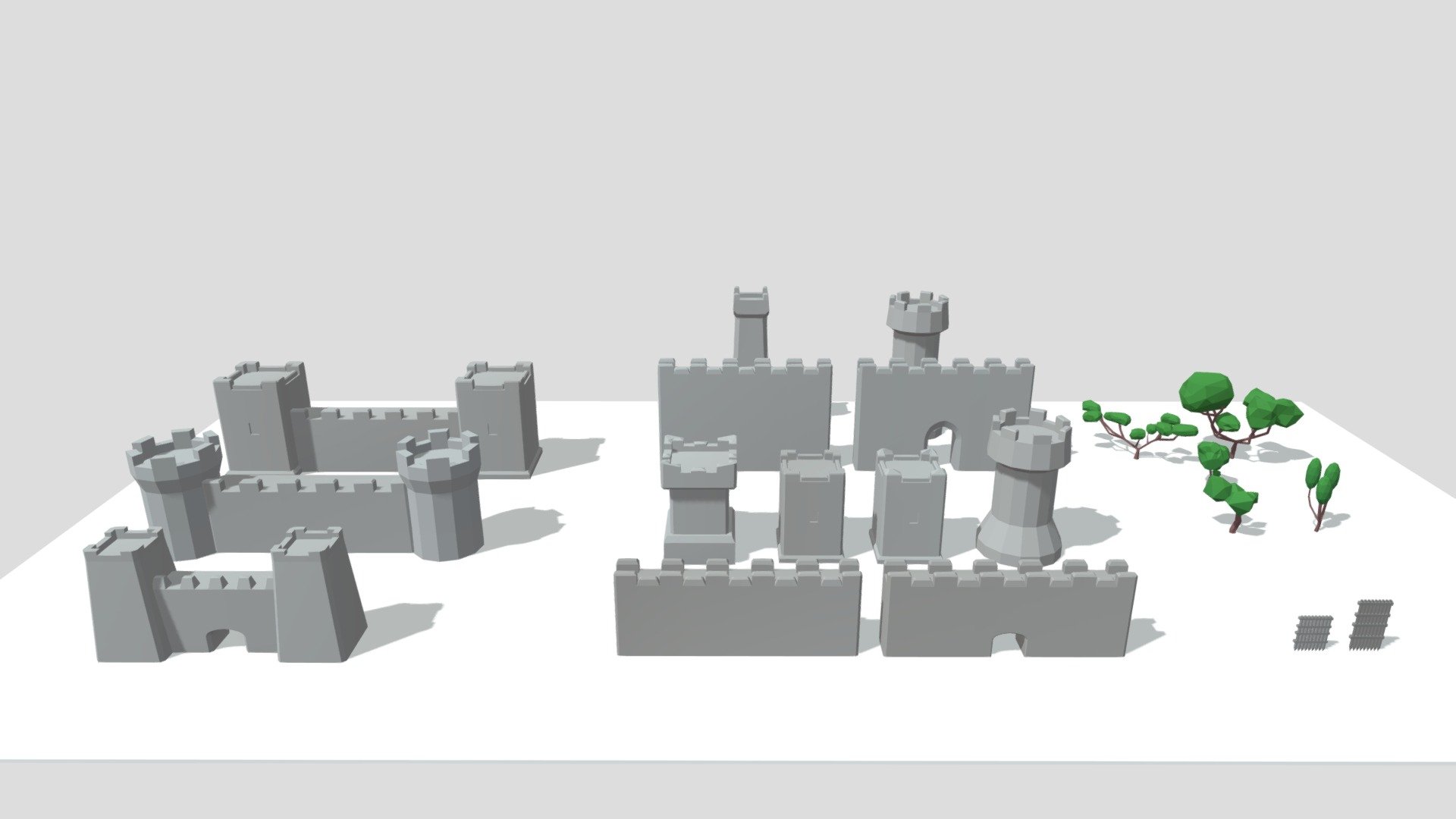 Low Poly Modular Castle Asset for Free - Download Free 3D model by ...