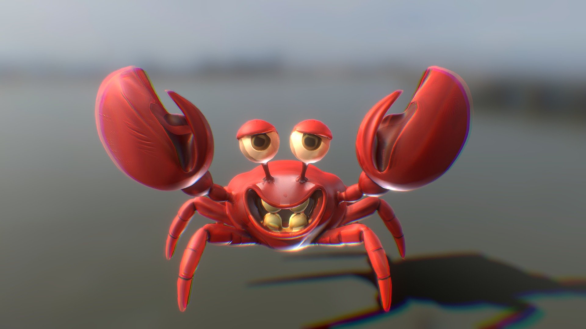Cartoon Crab (Animated) - Download Free 3D model by Jungle Jim (@jungle ...