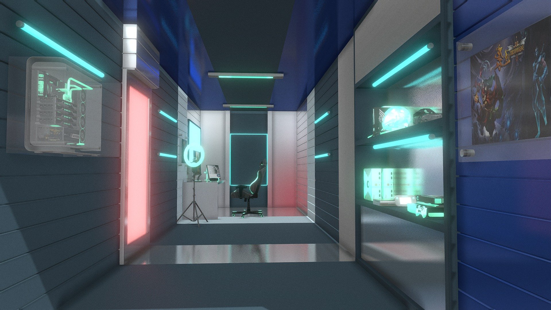 game room interior - Buy Royalty Free 3D model by okotaru (@loaferspore ...