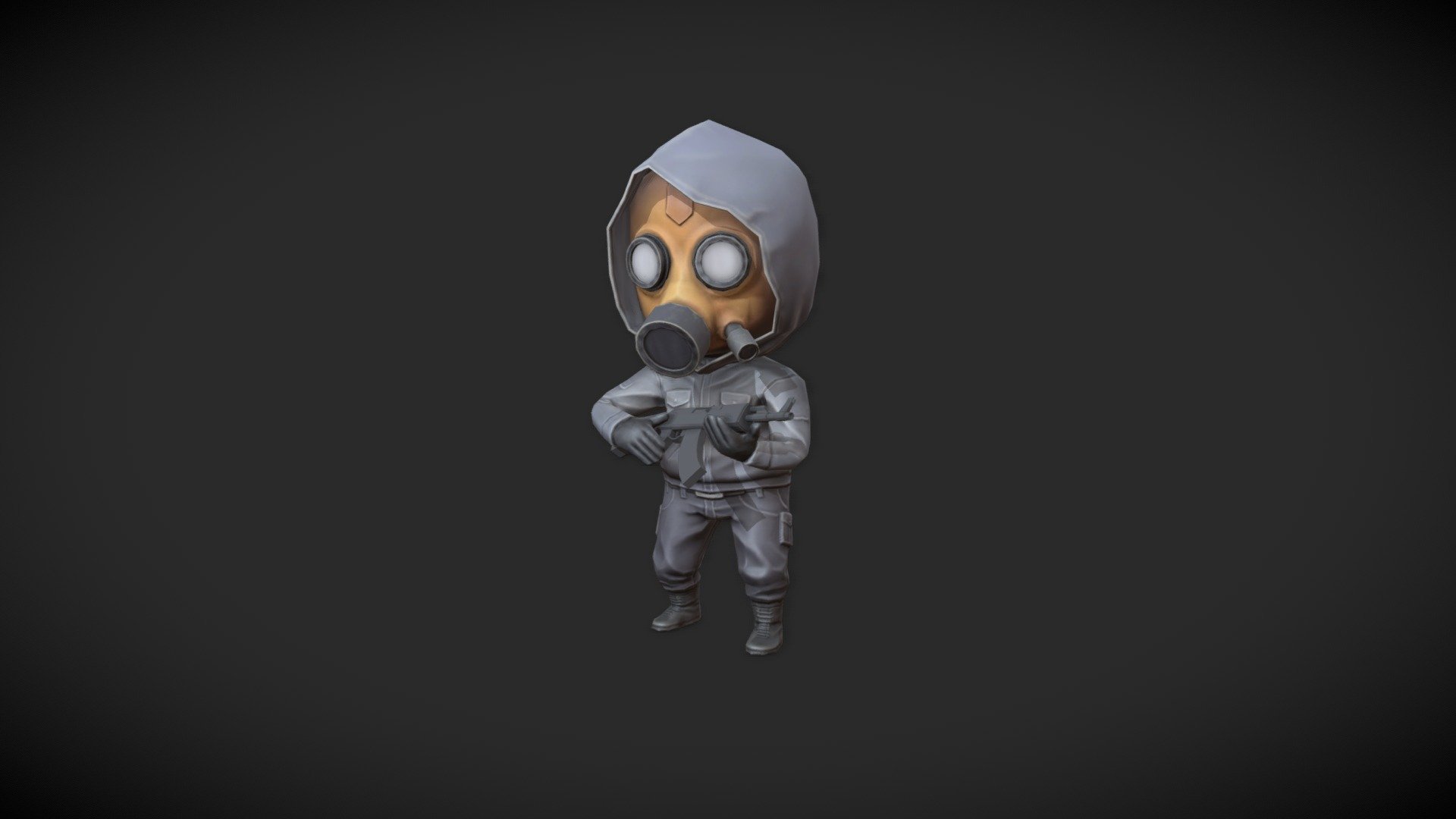 lowpoly gunner - 3D model by HOYA CHOE (@painterhoya) [5bbfbcc] - Sketchfab