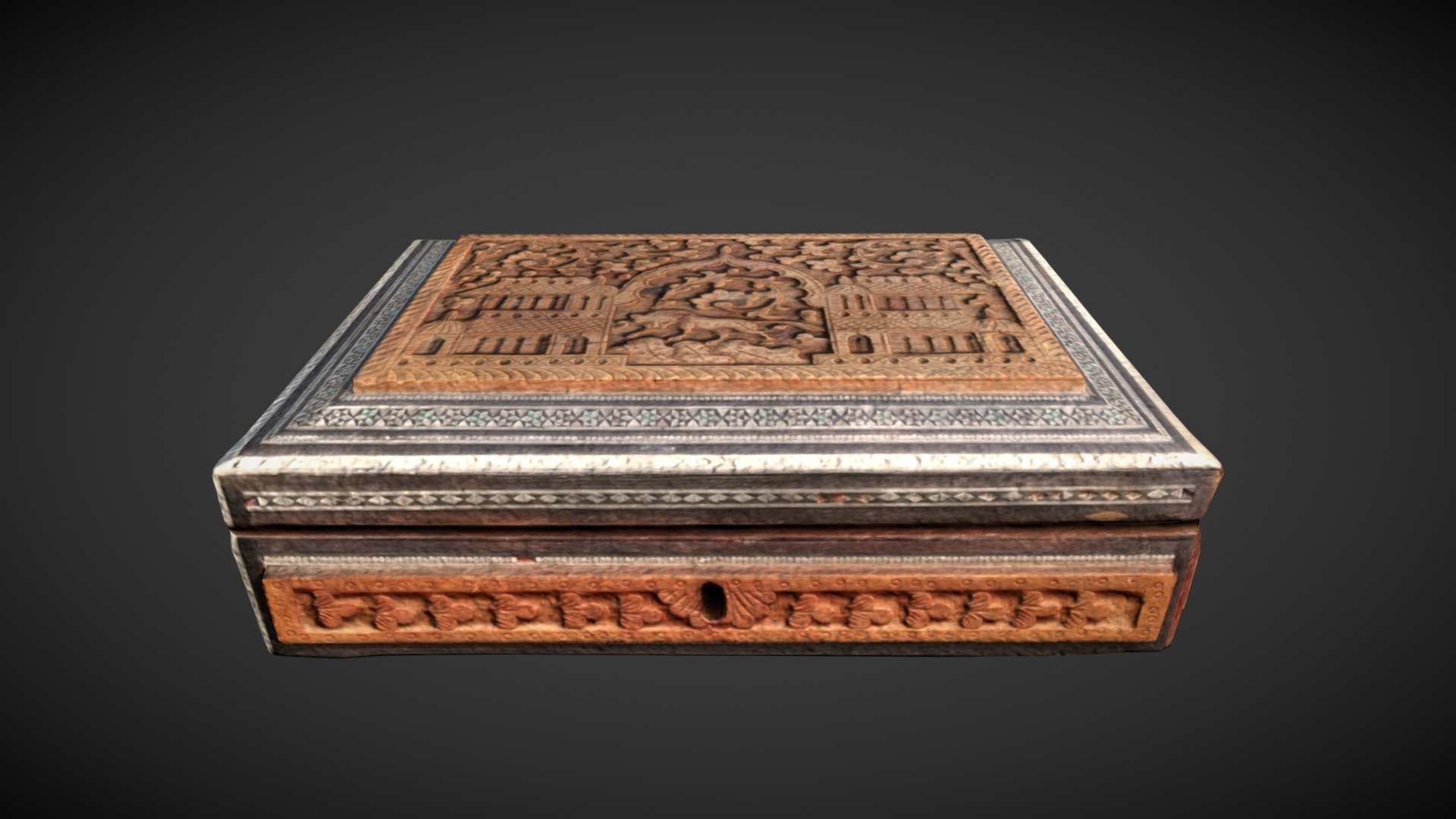 Carved Inlaid Animal Motif Wood Box - 3D model by Nick_Thursby [5bc02da ...