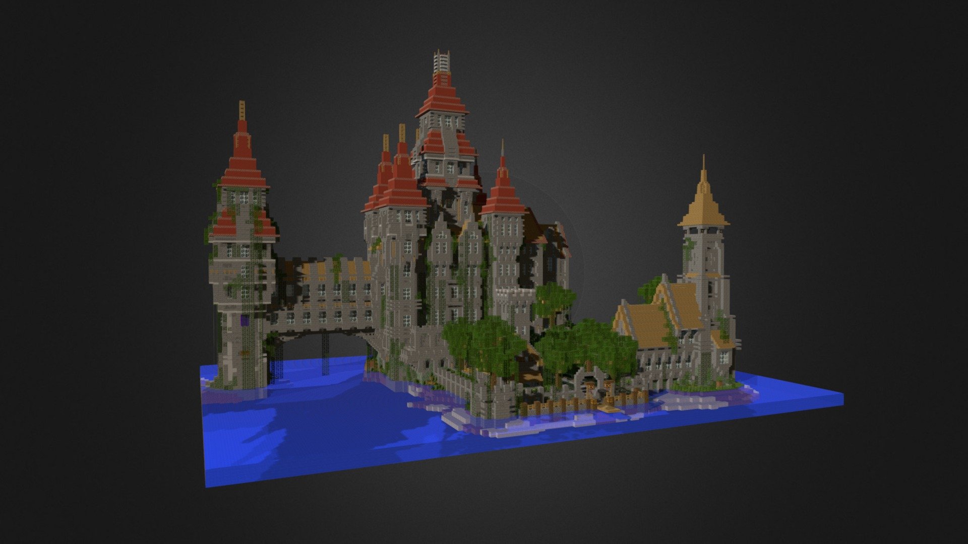 "Red rose" mansion [Minecraft] - 3D model by Shapernode [5bc0686] - Sketchfab