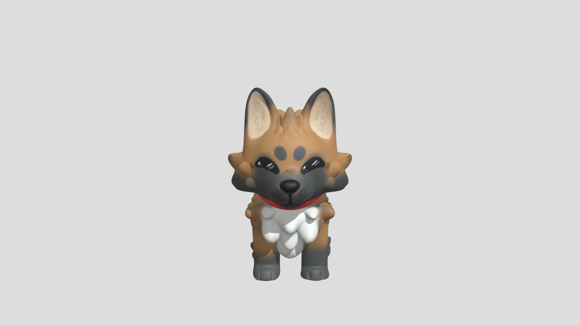 cute wolf puppy dog - colored - Download Free 3D model by PupCraft ...