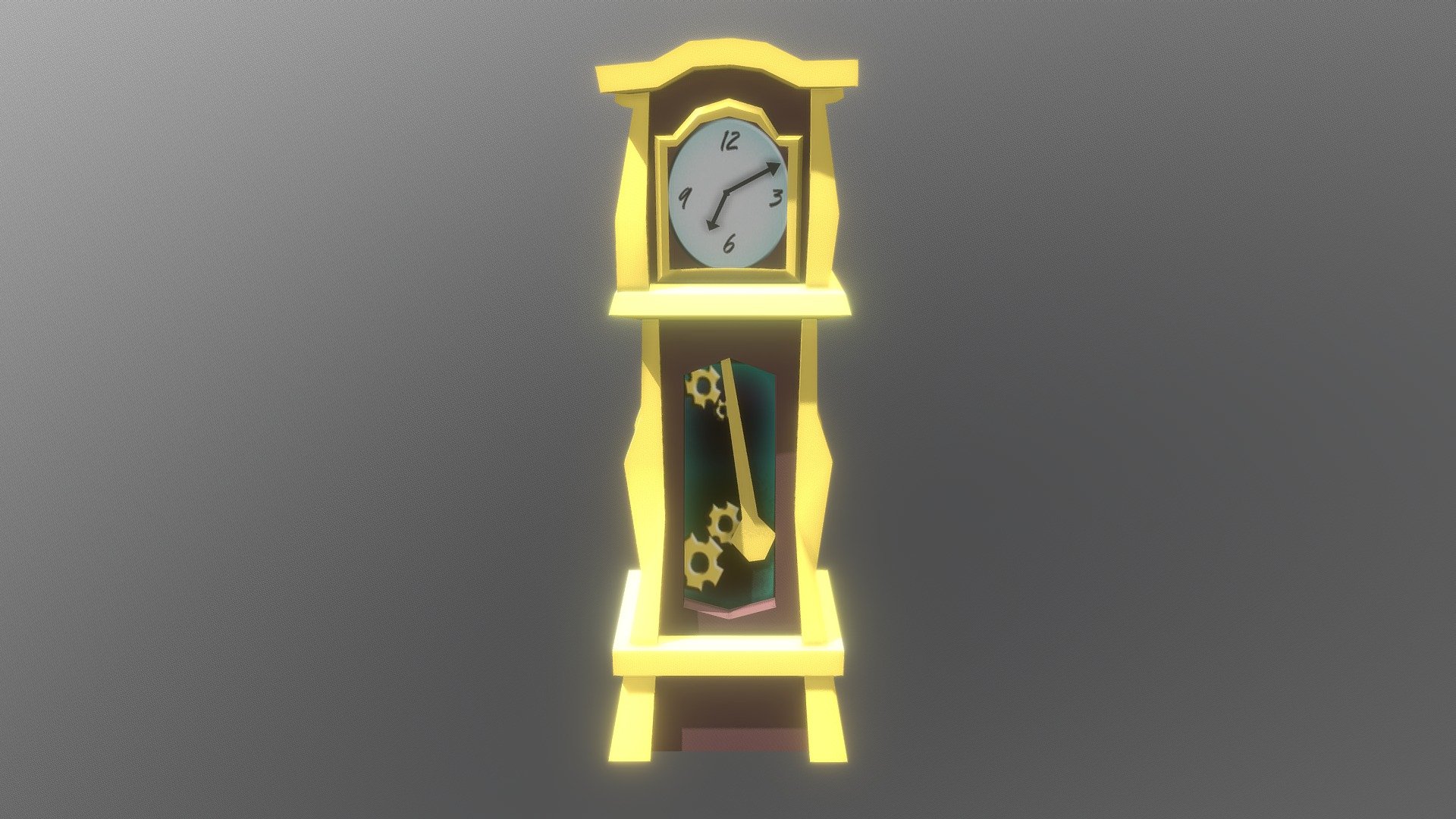 Low Poly Grandfather Clock - 3D model by PatrickCleveland [5bc2d74 ...