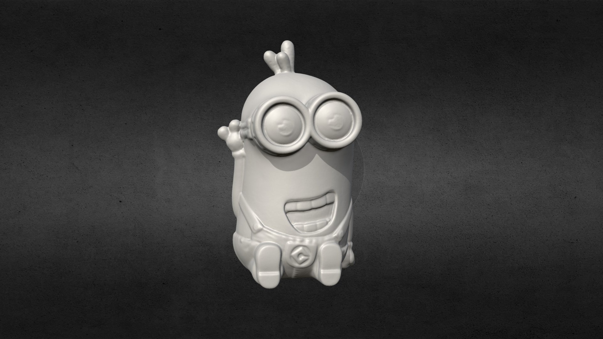 3D Scanned Waving Minion (3D Printable) - Buy Royalty Free 3D model by ...