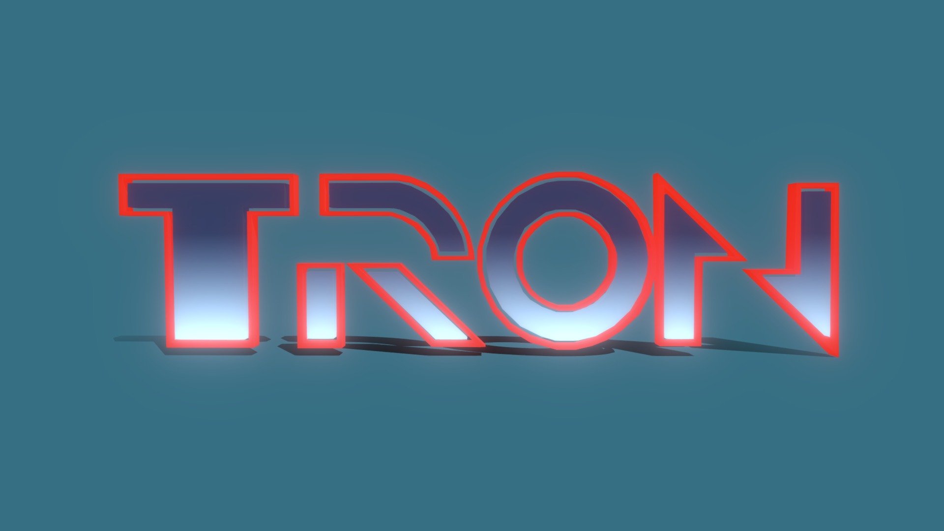 Retro TRON Neon Logo - Download Free 3D model by Maggatron ...