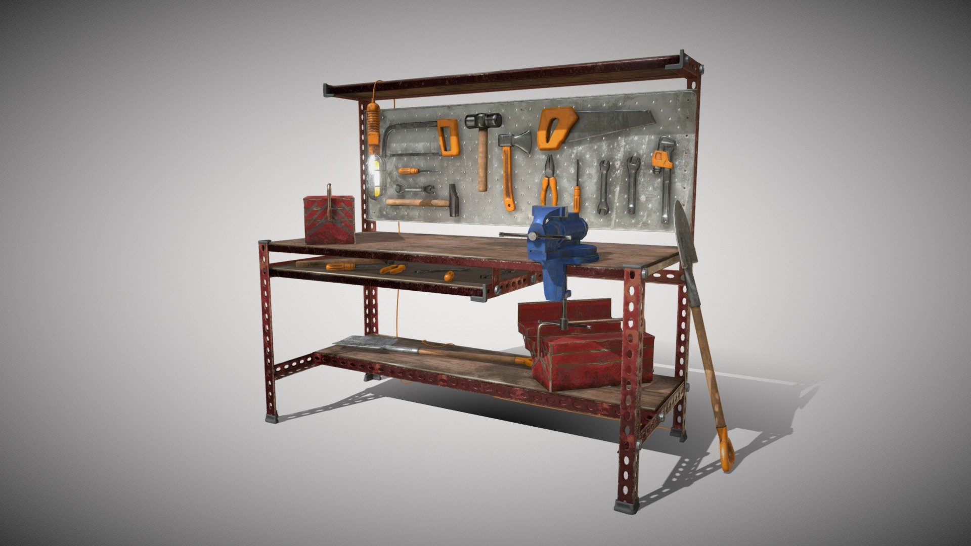 Workbench with tools - Buy Royalty Free 3D model by el_cerilla [5bcbb40 ...