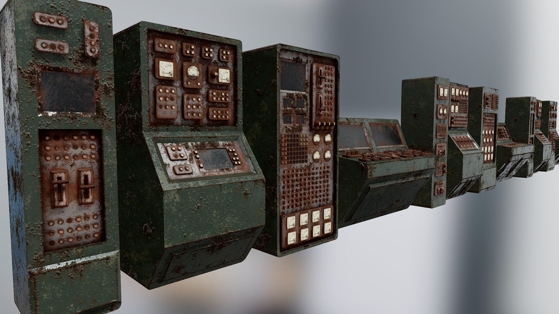 ⬇️ Old Rusted Control Panels - 3D model by Sebastian Ferrari ...
