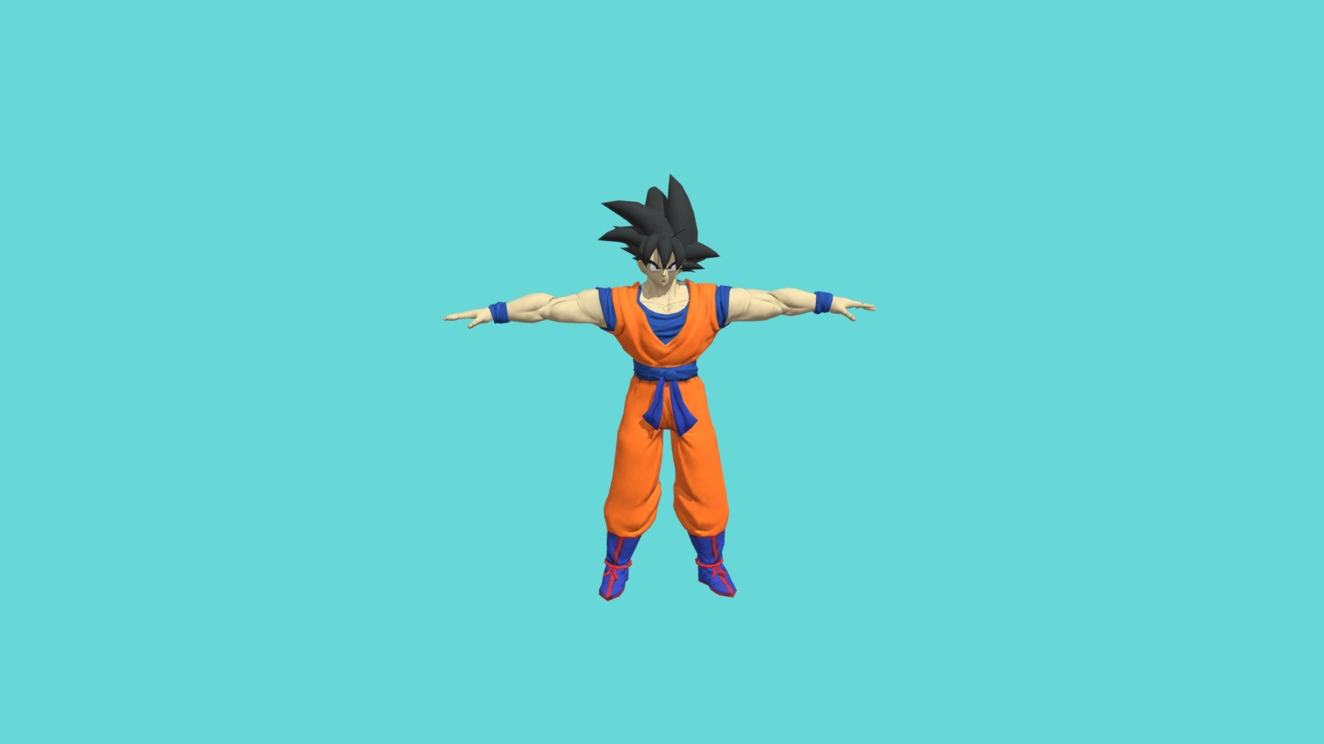 Goku low poly game ready character - Download Free 3D model by GibsArt ...