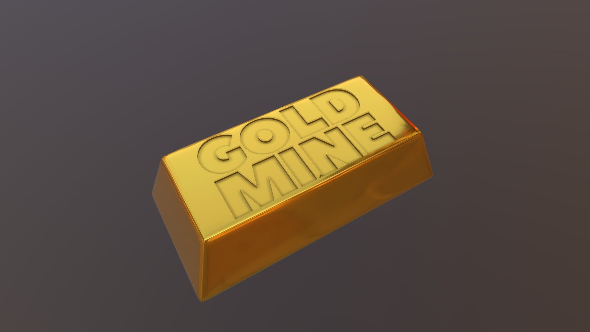 Gold Bar (text inset) - 3D model by chloeacostello [5bd0c86] - Sketchfab
