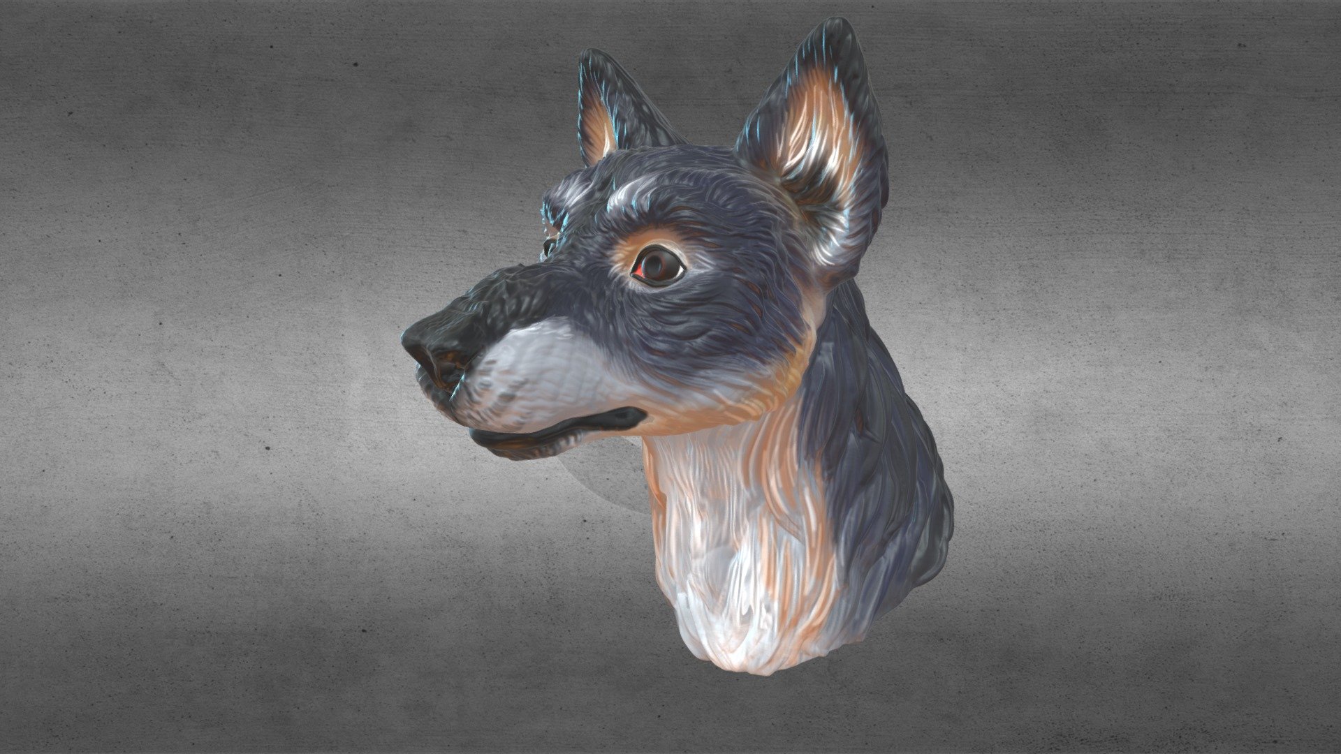 Stylized Wolf Head - 3D model by maryquize [5bd1996] - Sketchfab