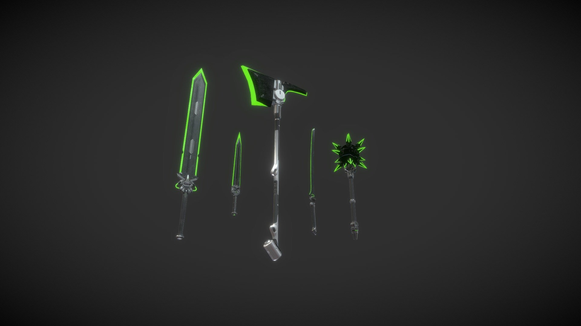 Sci Fi Melee Weapons - 3D model by daniel.mantis [5bd4a88] - Sketchfab