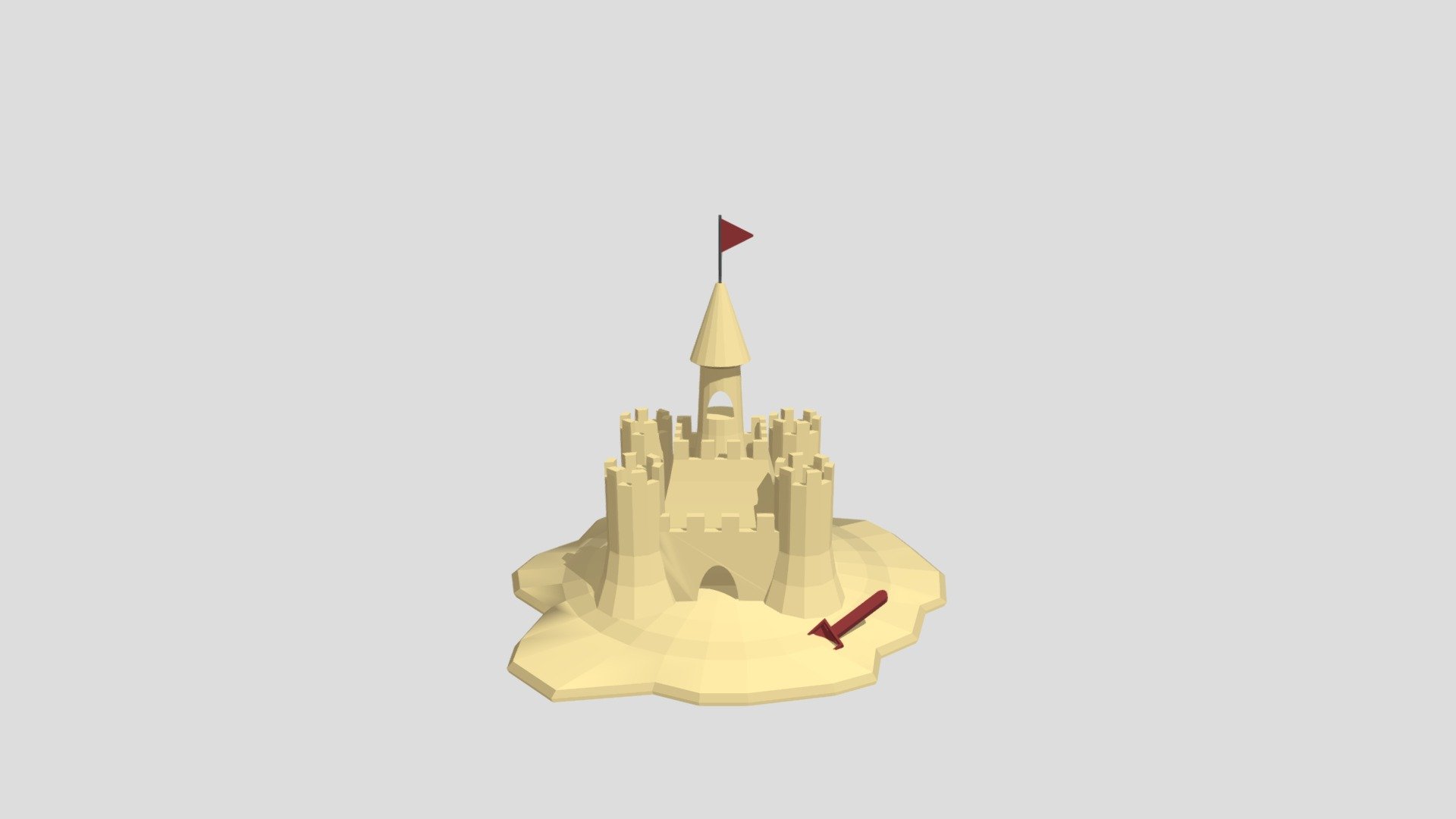 Sand castle from Poly by Google - Download Free 3D model by IronEqual ...