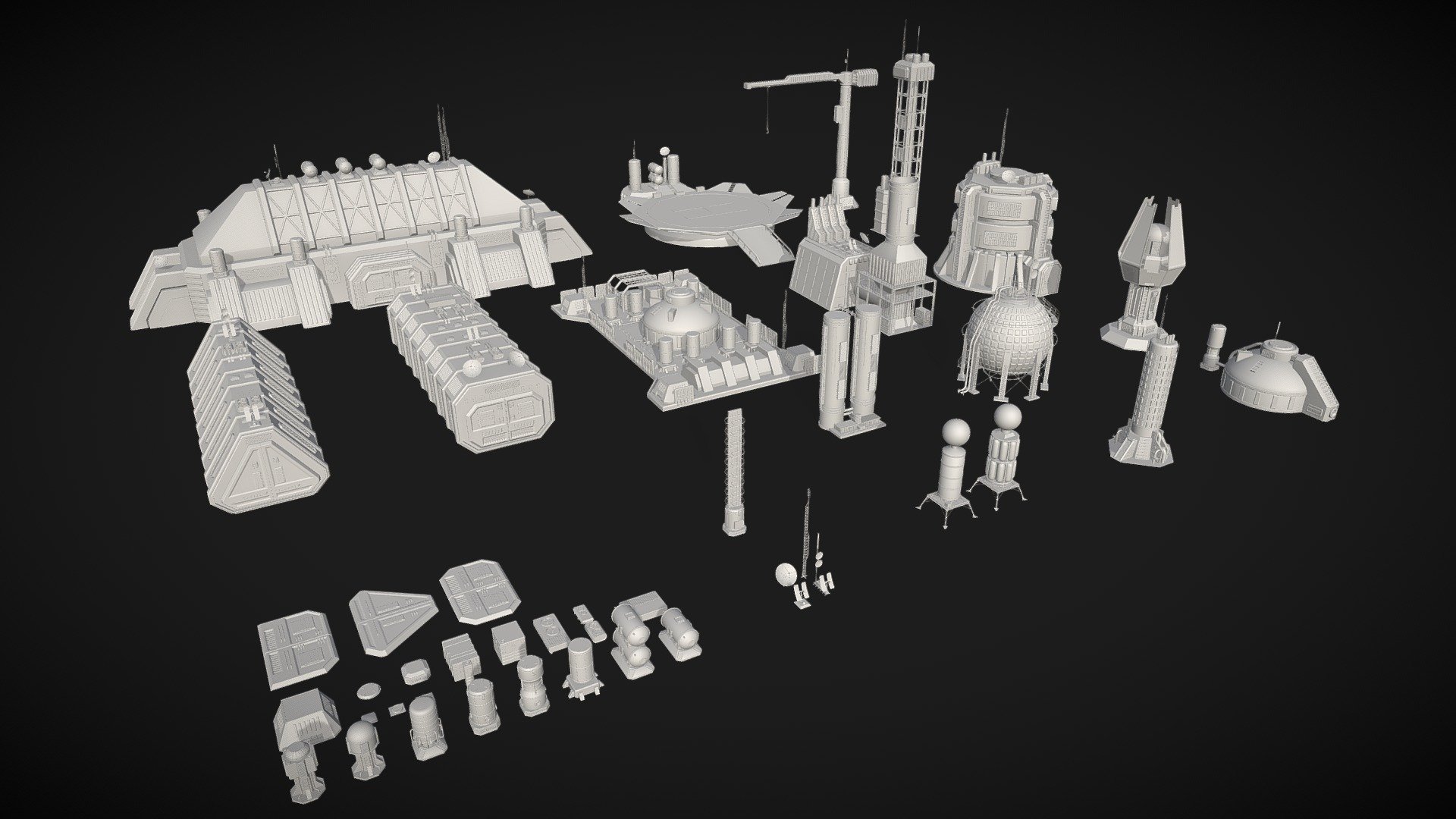 sci fi industrial objects - Buy Royalty Free 3D model by cikameja ...