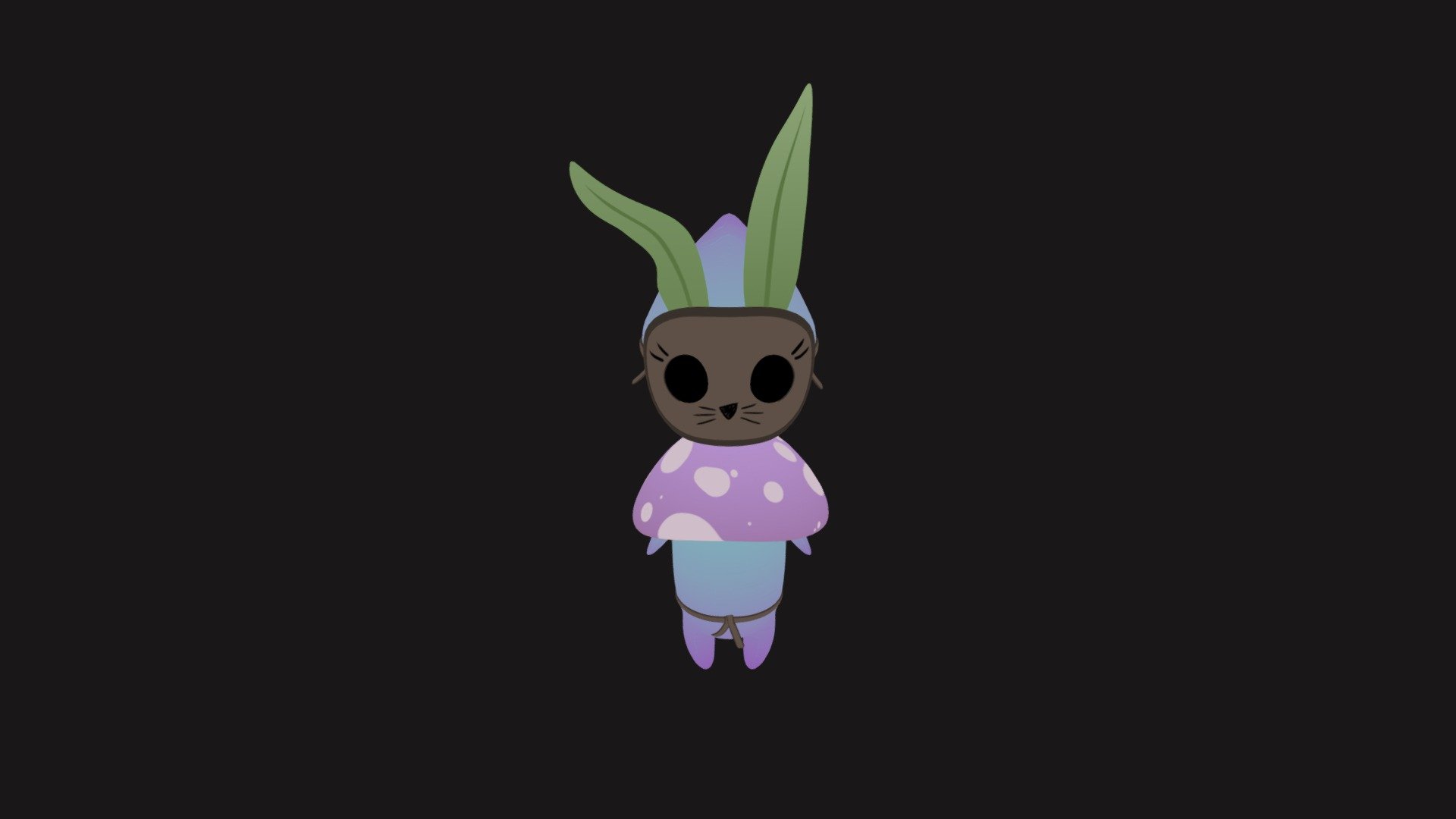 Forest Spirit in a Bunny Costume - Asset Jam - 3D model by AvariArts ...