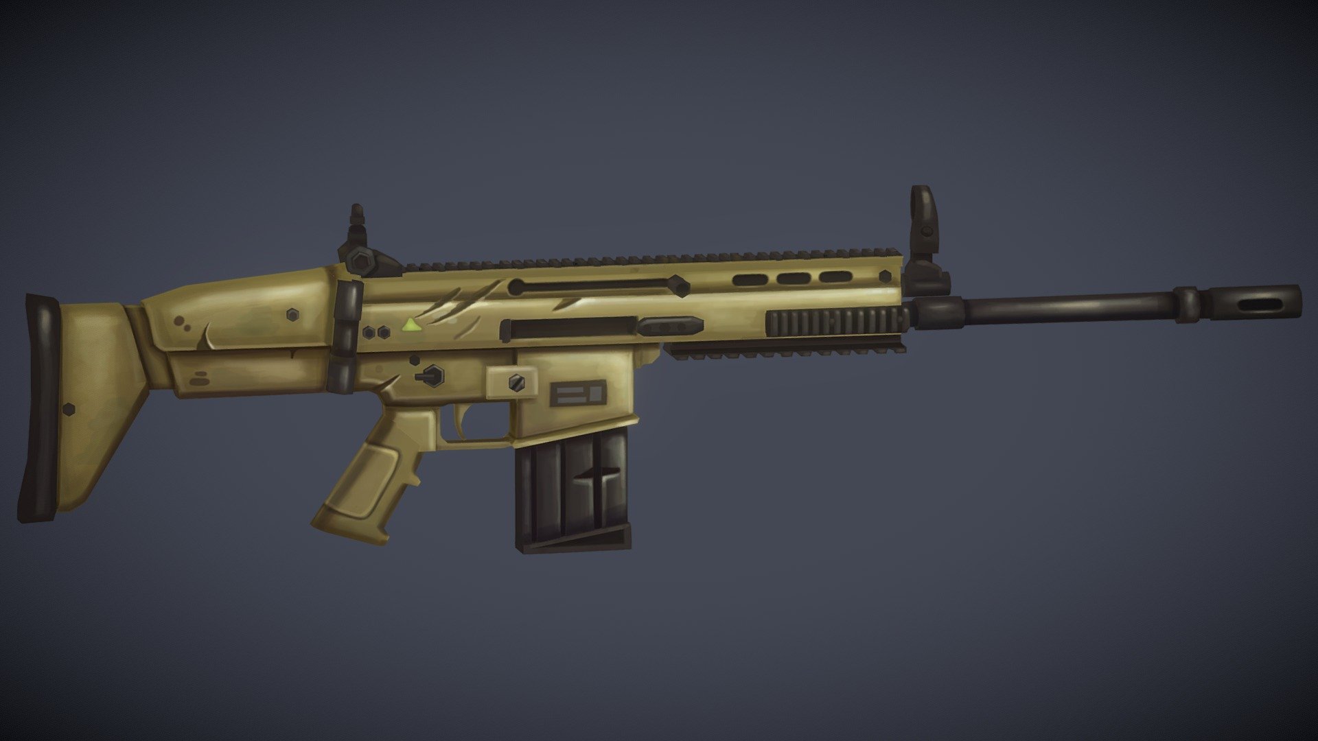 Stylized Low Poly FN SCAR H - Buy Royalty Free 3D model by Gabriel ...