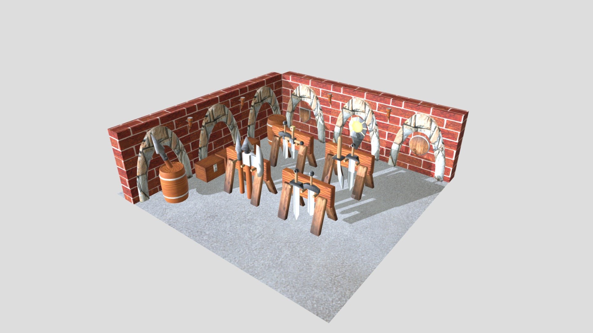 Medieval Armory - 3D model by JustConor [5bdecdc] - Sketchfab