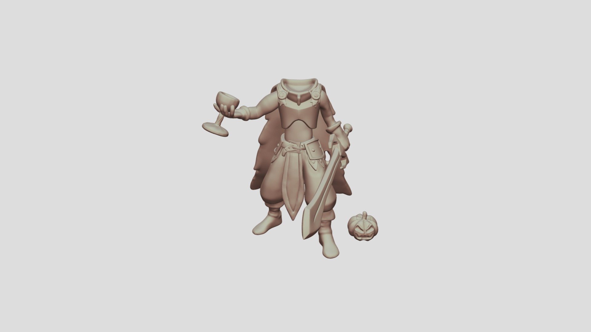 Pumpkin Knight 3D print - Download Free 3D model by greeneyed3DArtist ...