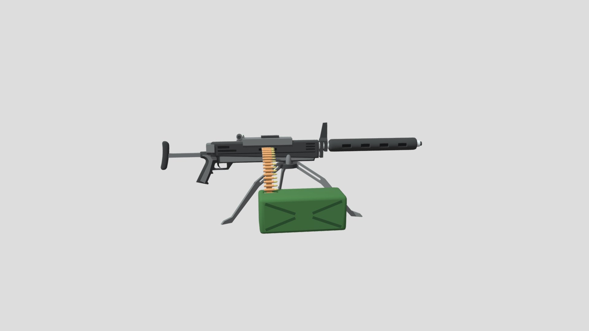 LowPoly Machine Gun - 3D model by okaro.ir [5be18ee] - Sketchfab