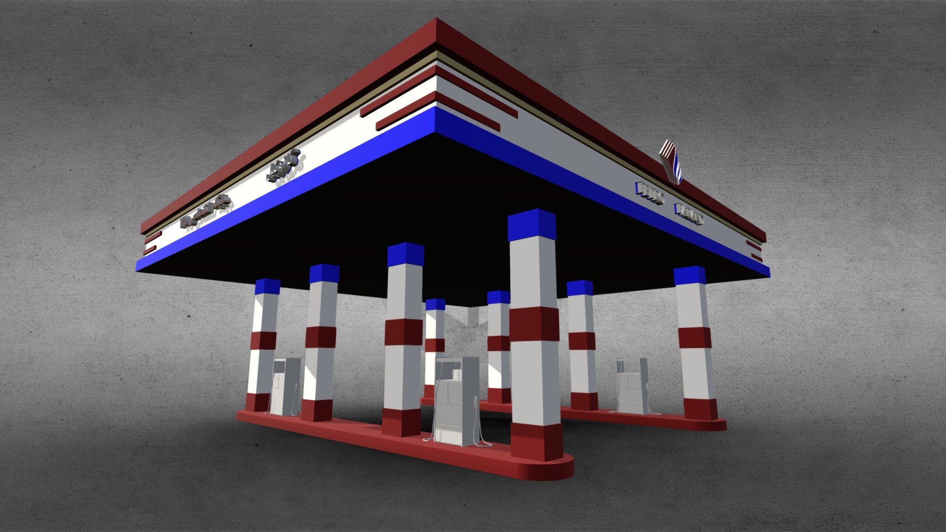 fuel station - 3D model by malek 3d (@hnbarin) [5be3108] - Sketchfab