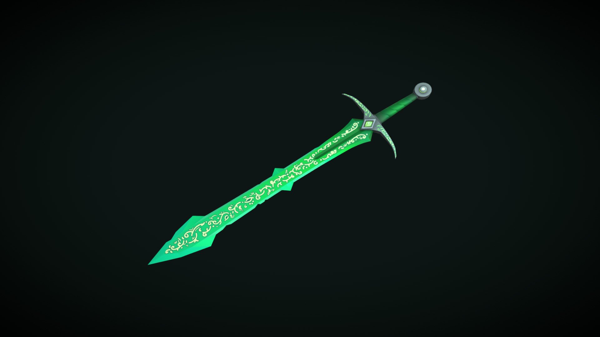 Emerald Sword - 3D model by chicha (@astanaklyent111) [5be5b98] - Sketchfab