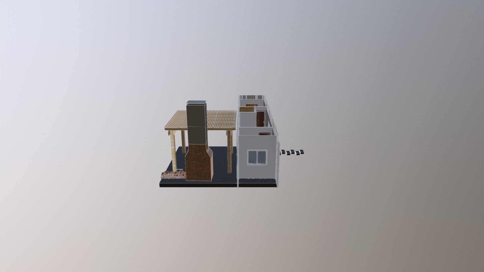 Contenedor 40 pies (2 dormitorios) - 3D model by jara_construgroup ...