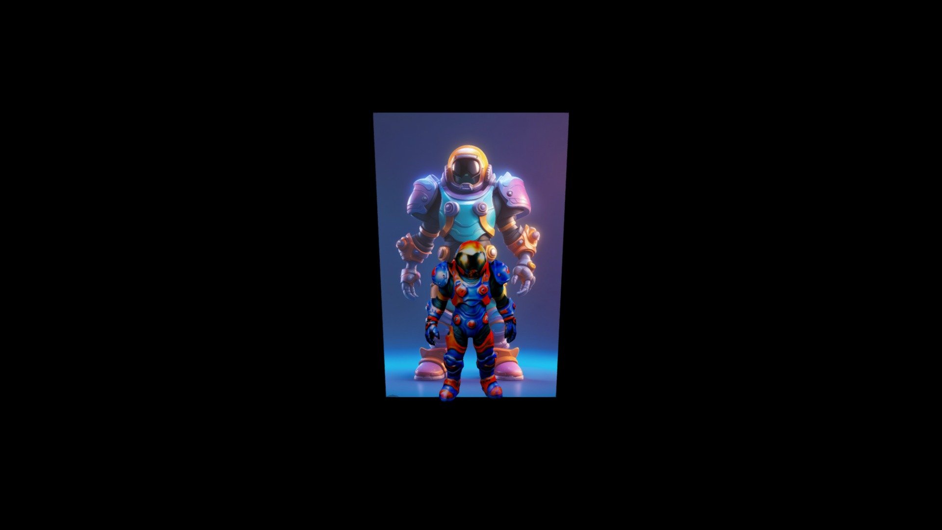 Colorful Robot A colorful robot standing on - Download Free 3D model by ...