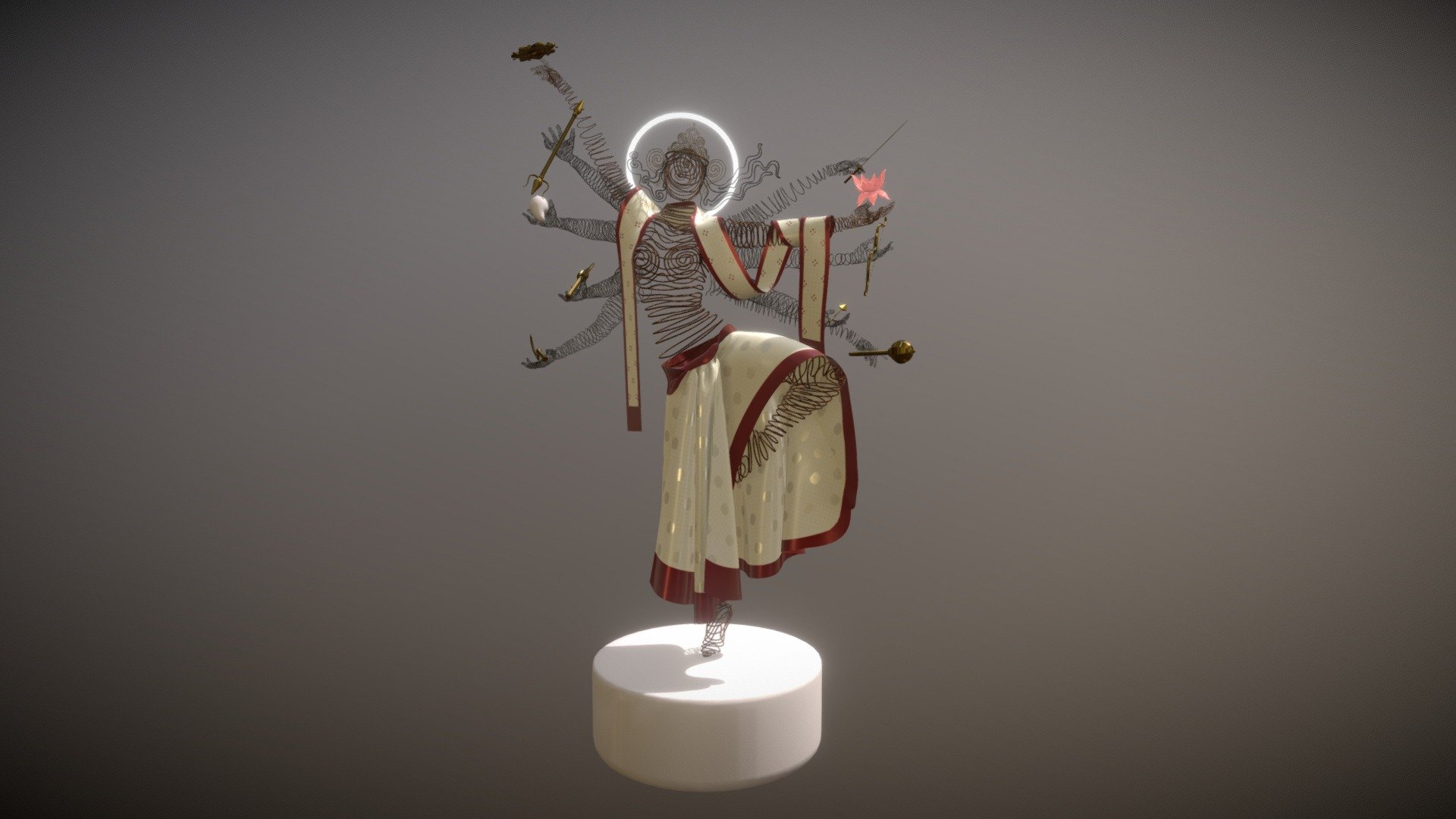 WIRE DURGA - 3D model by Nikhil.fawkes [5beeff9] - Sketchfab