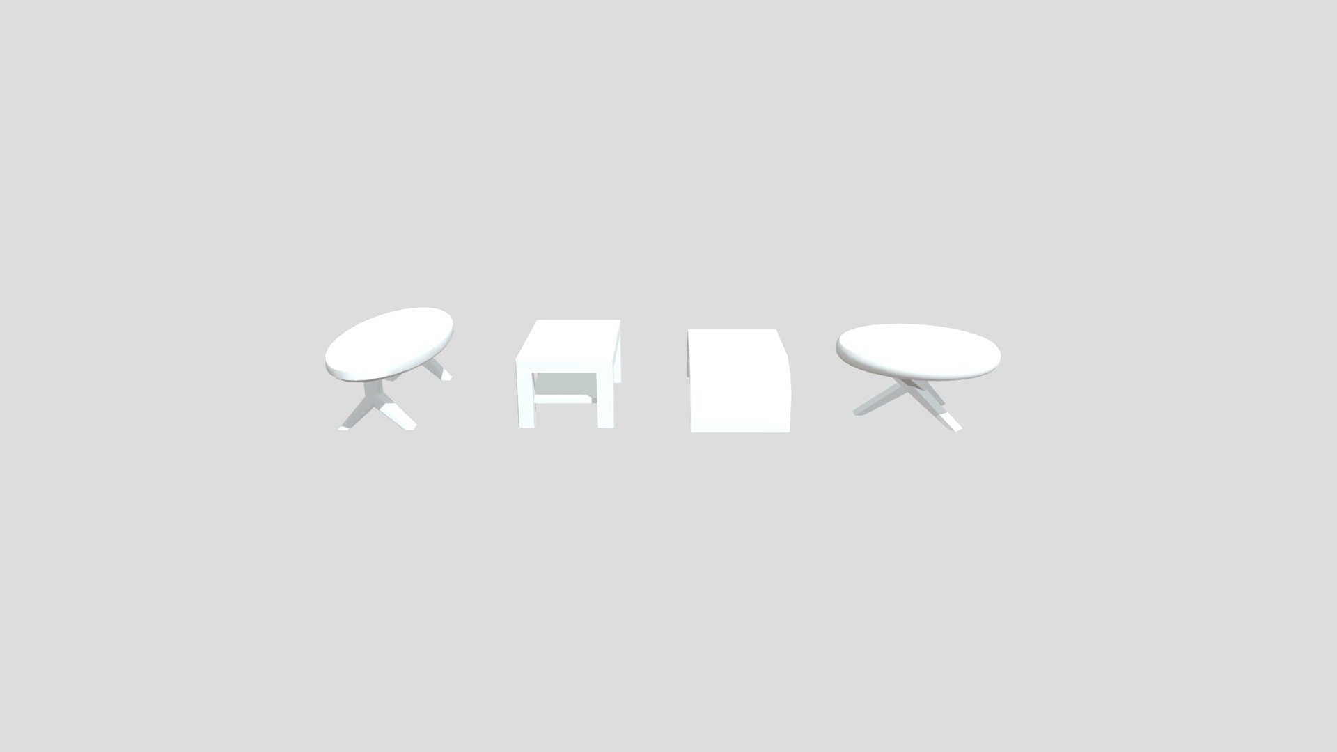 Set of 4 tables - Download Free 3D model by jobanektobias [5bf97ce ...