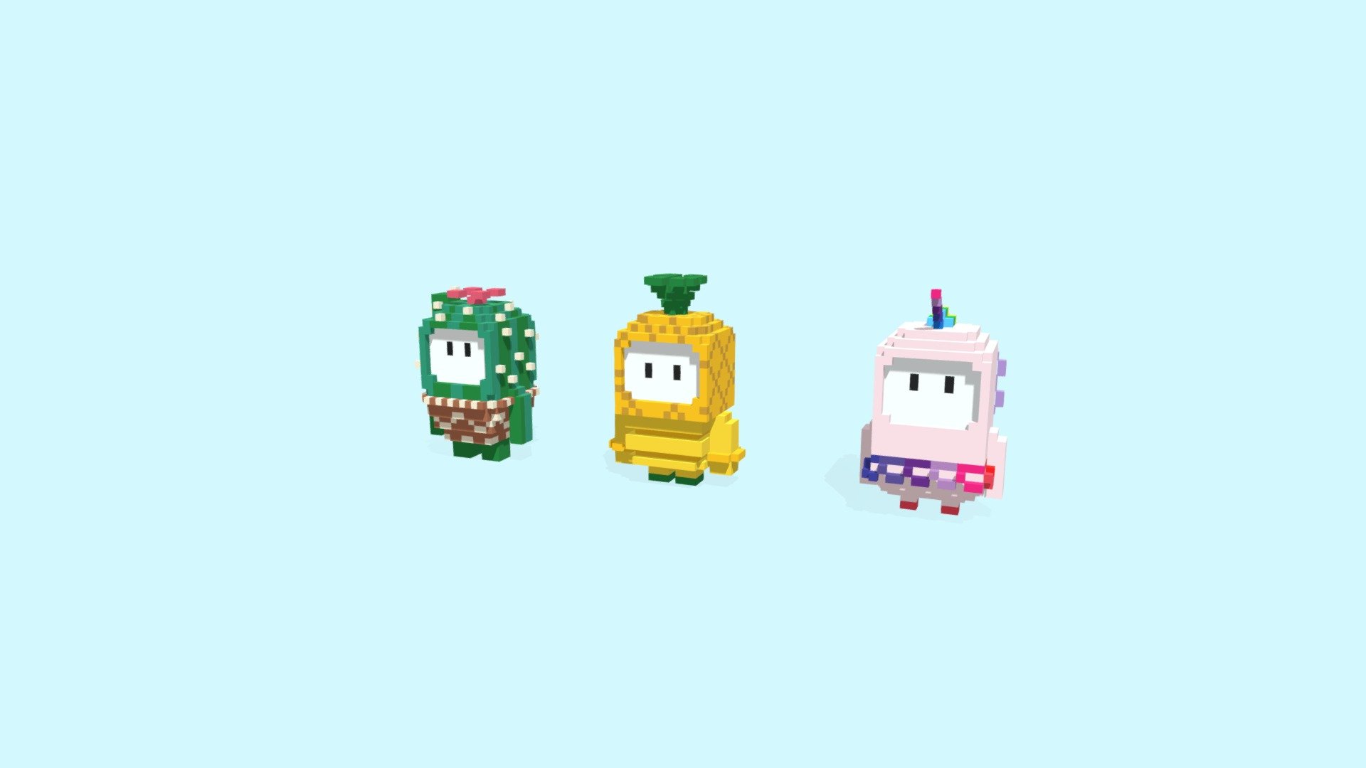 Fall Guys - Download Free 3D model by dashushka [5c01581] - Sketchfab