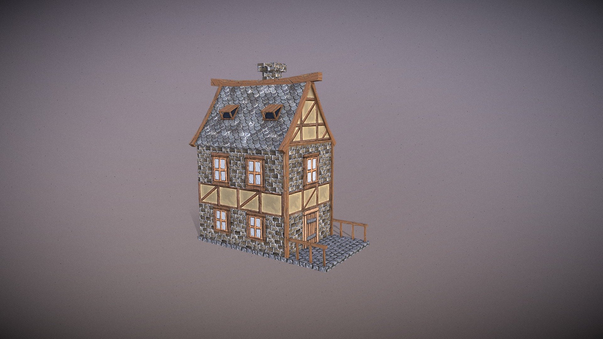 Stylized_building_5 - Download Free 3D model by Vladyslav Holhanov ...