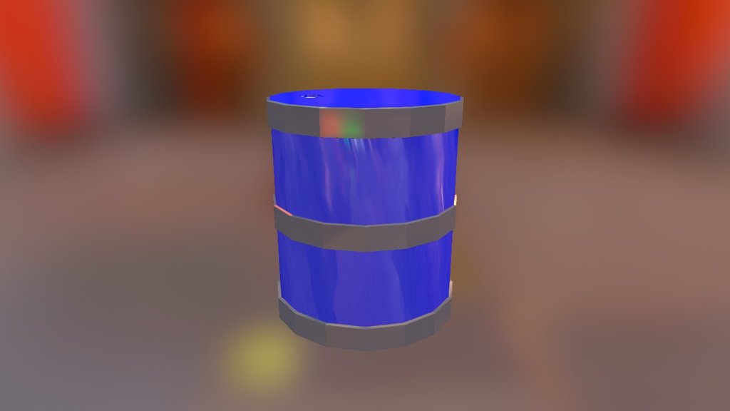 Barrel_blue_v1 - 3D model by s4ndw1ch [5c069df] - Sketchfab