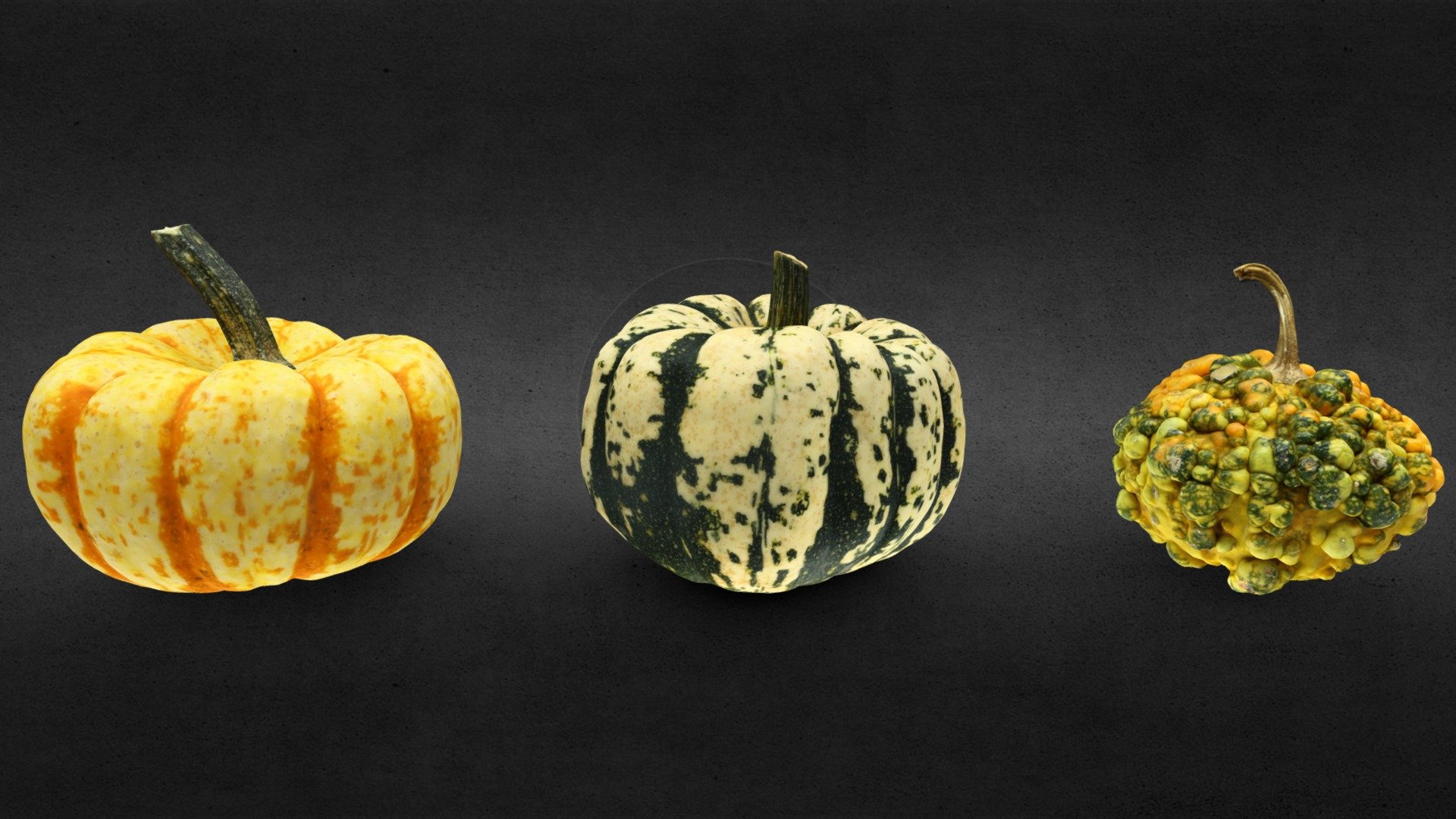 Fancy pumpkins #1 - 3D model by dron.em [5c07392] - Sketchfab