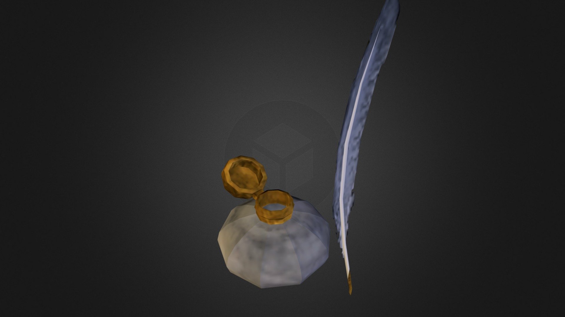 Inkwell & Quill - 3D model by jacksoniswong [5c08c4e] - Sketchfab
